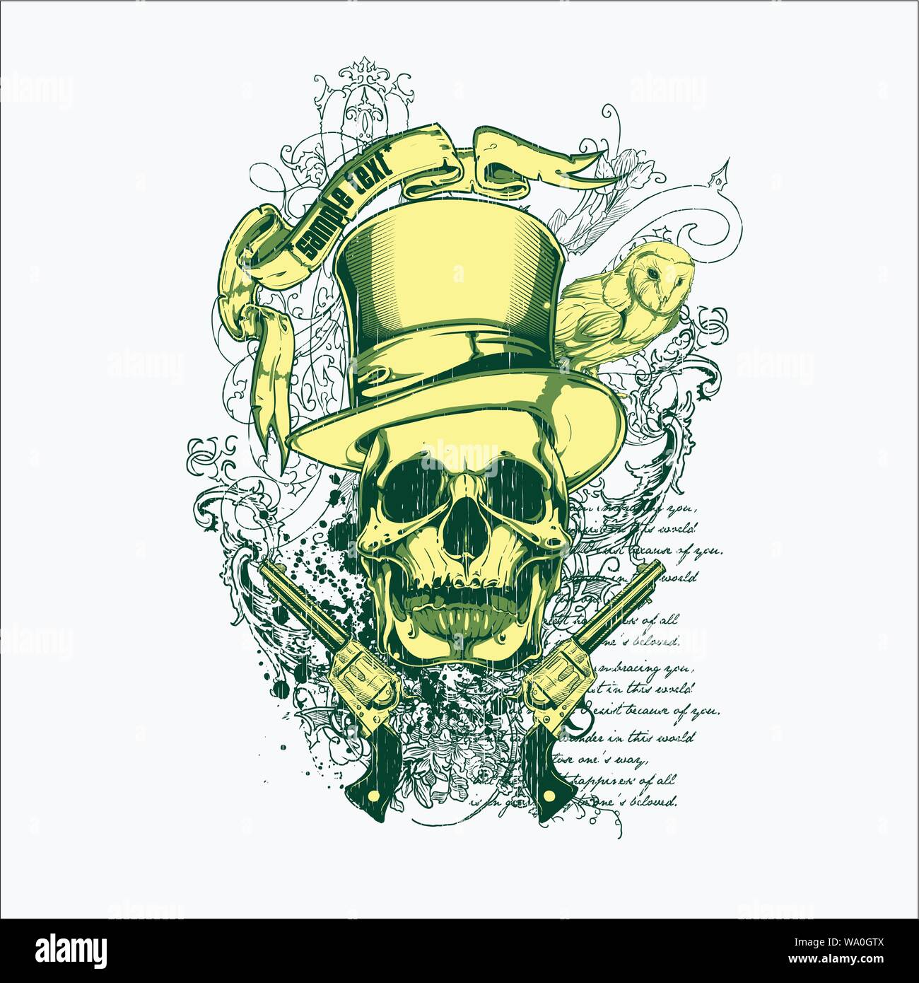 vector illustration of a skull for tattoo designs, logos and shirt ...