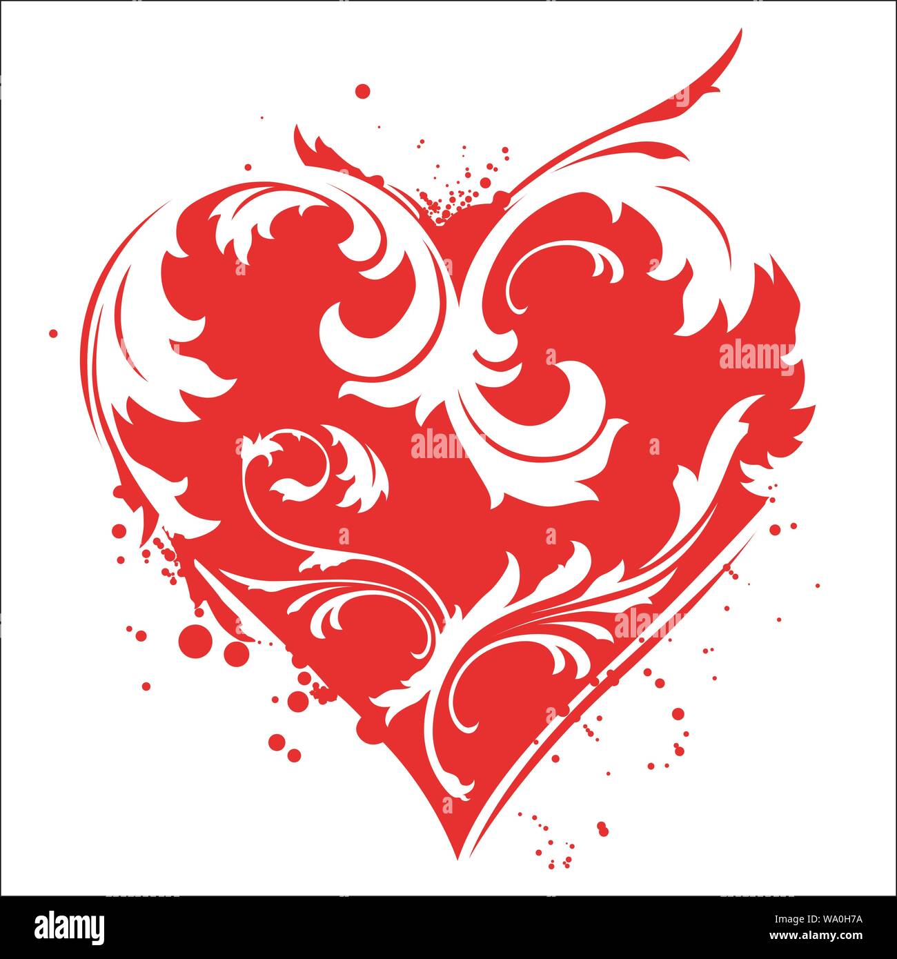 Vector illustration of a heart of love Stock Vector Image & Art - Alamy