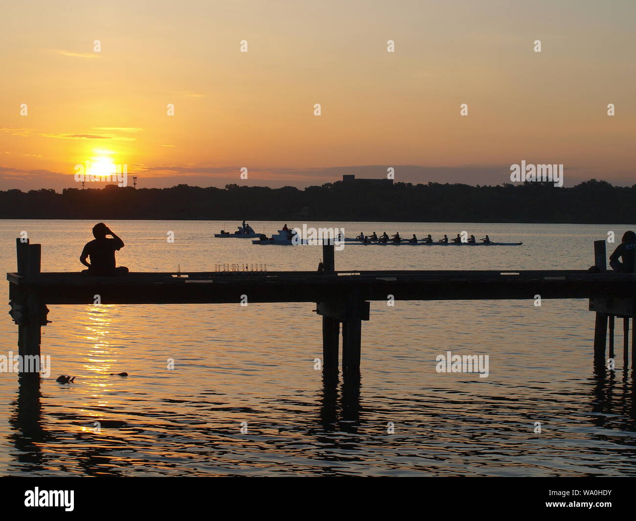 At First Light On An August Morning Stock Photo - Alamy