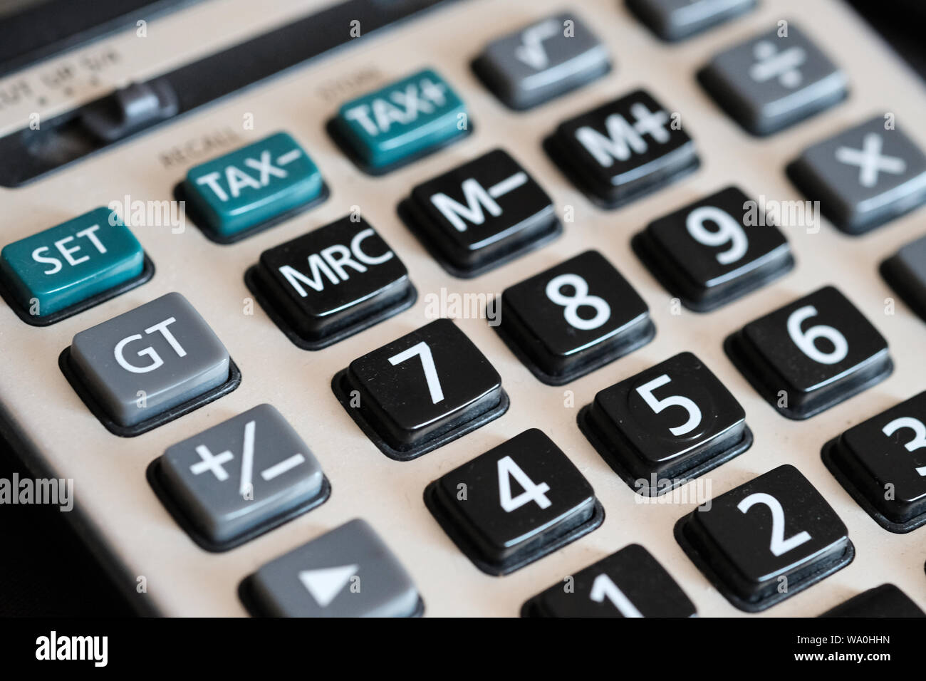 Button calculator hi-res stock photography and images - Alamy