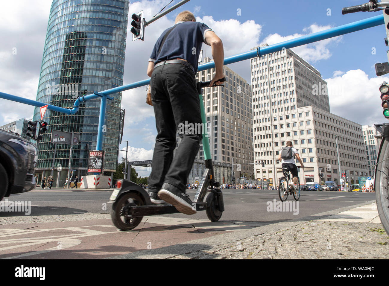 E-scooter, electric scooter, electric scooter, at Potsdamer Platz, in ...