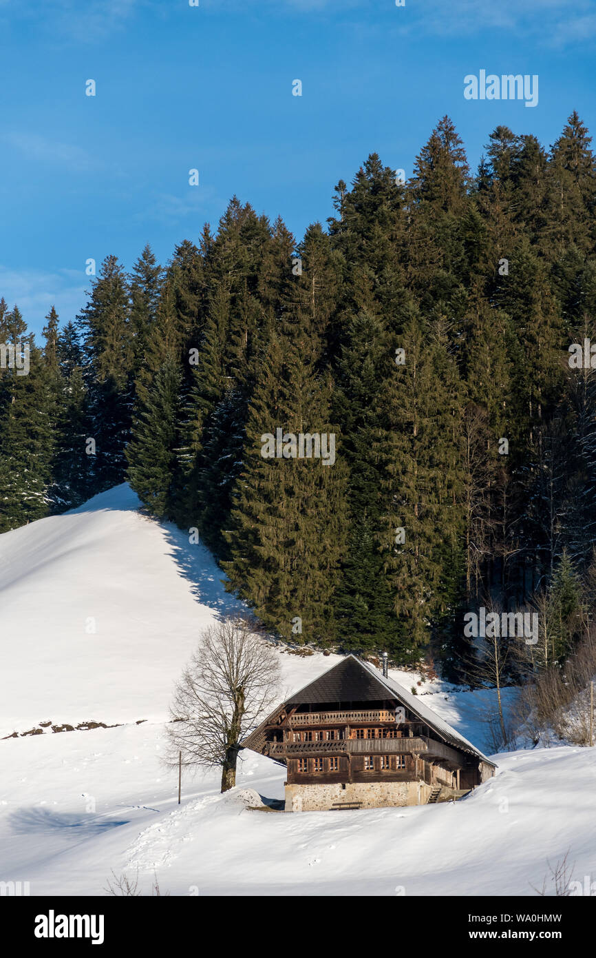 Winter in Trub Dorf im tiefverschneiten Emmental Stock Photo - Alamy