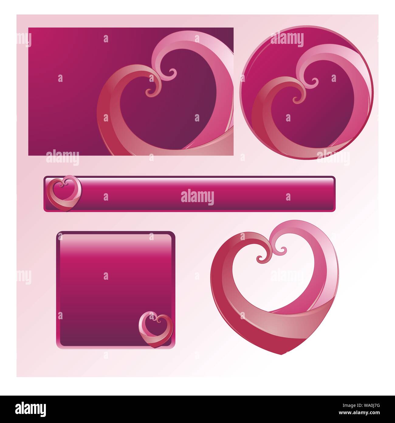 Vector illustration of a heart of love Stock Vector Image & Art - Alamy