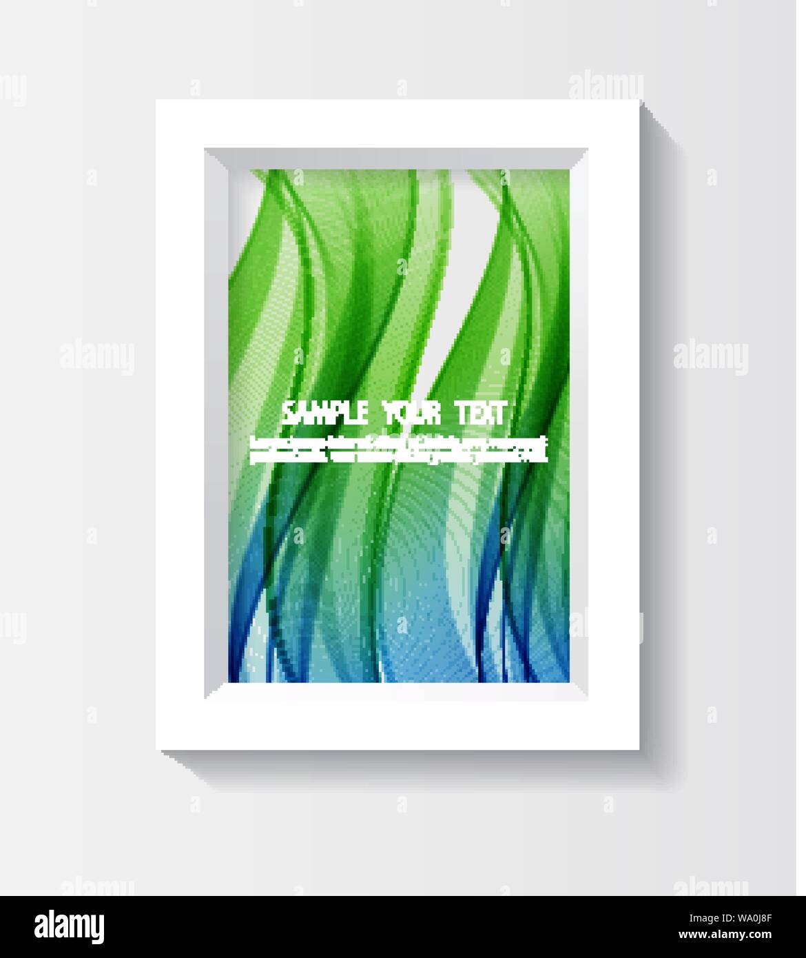 Photo frame with abstract waves Stock Vector Image & Art - Alamy