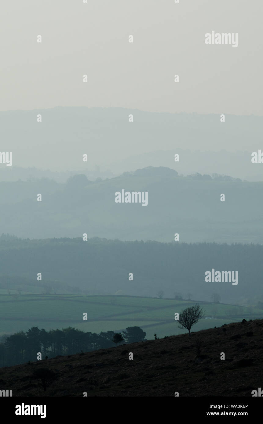 Gently fading pastel shades landscape Stock Photo - Alamy