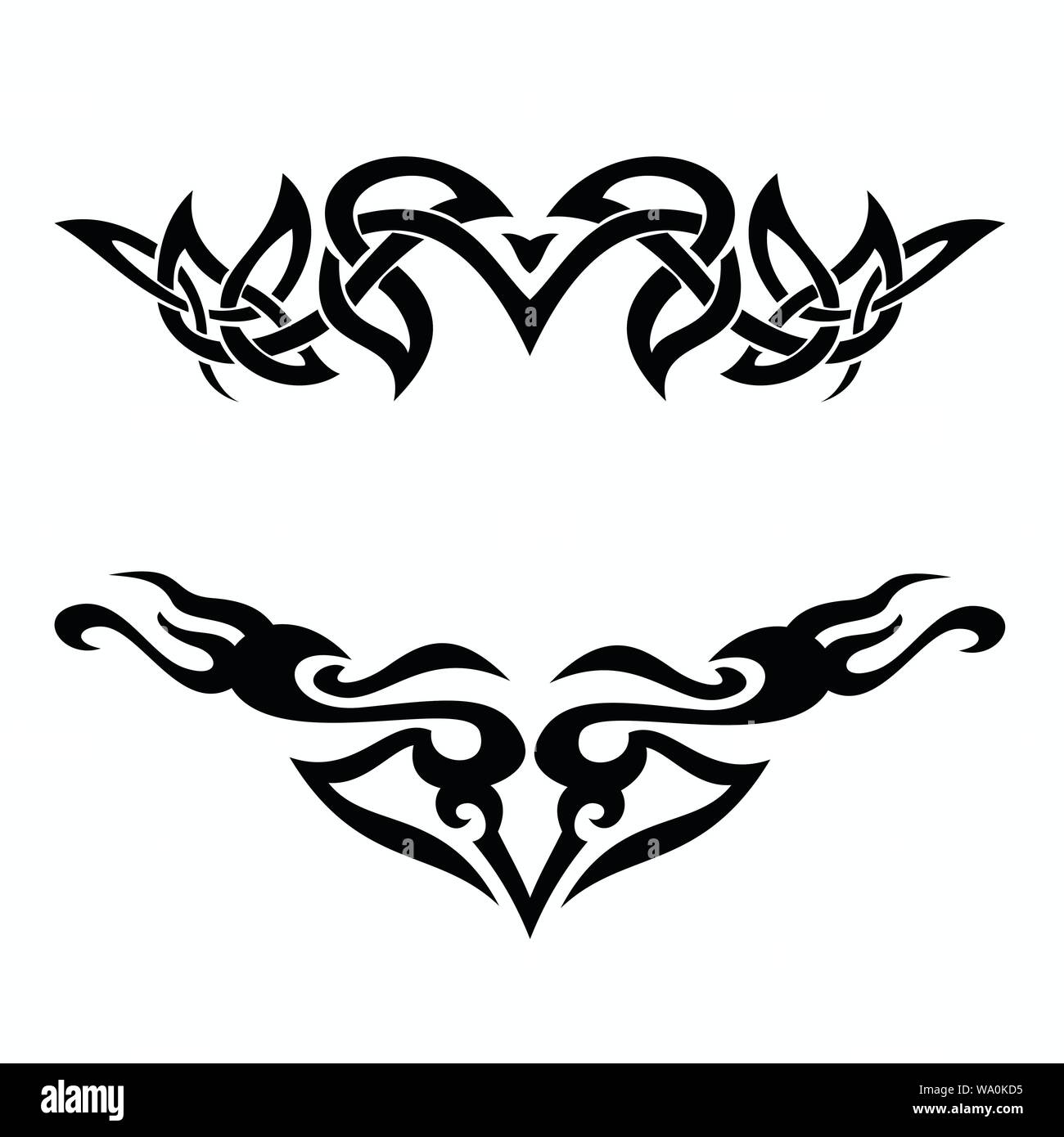 Tribal Upper Back Tattoo Designs