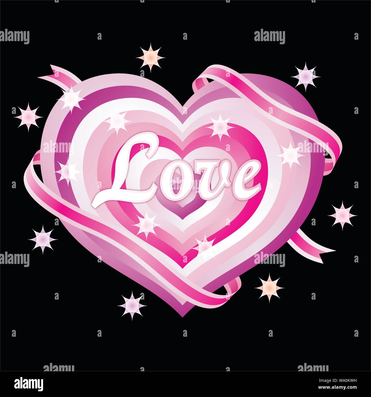 Vector illustration of a heart of love Stock Vector Image & Art - Alamy