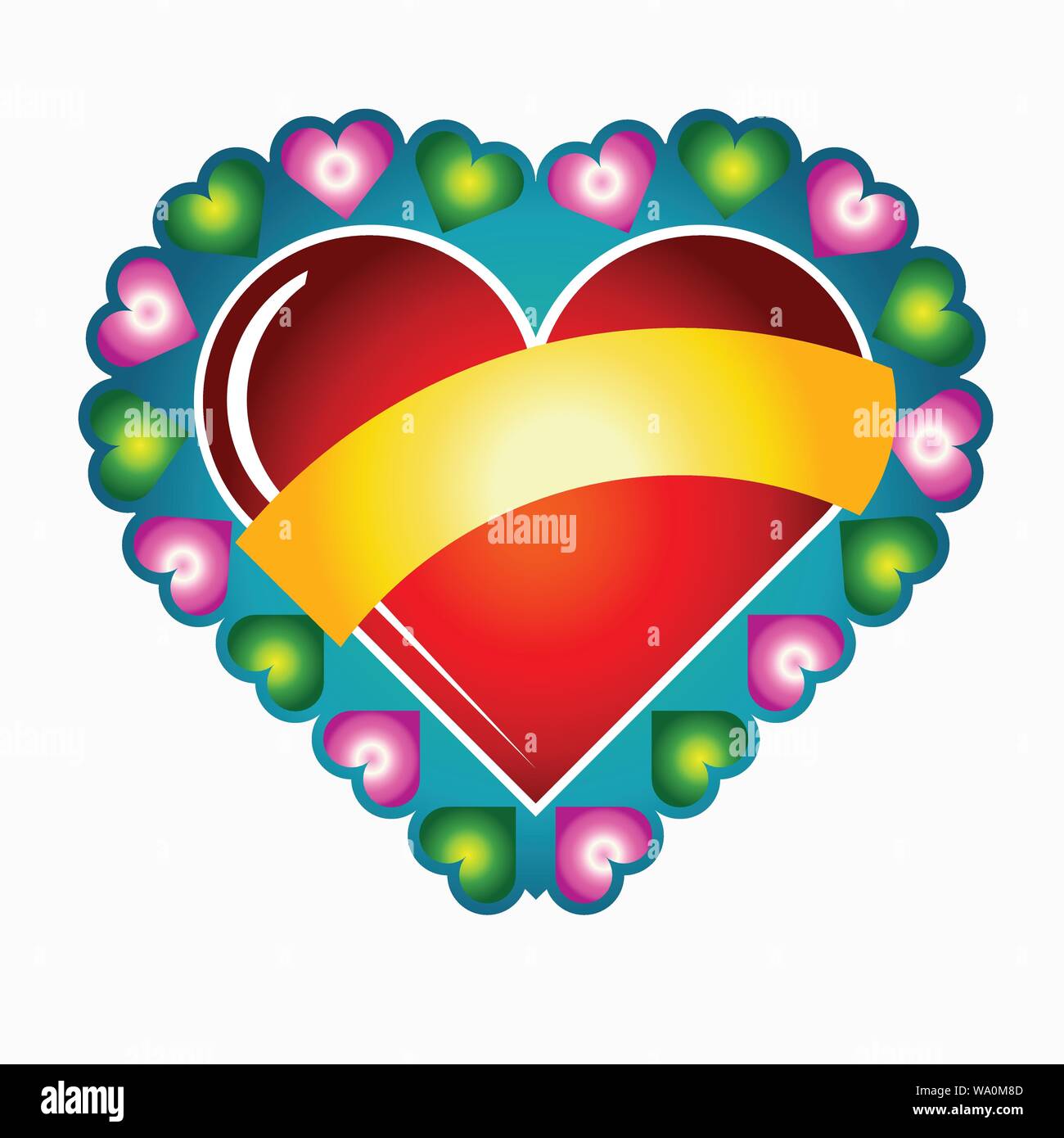 Vector illustration of a heart of love Stock Vector Image & Art - Alamy