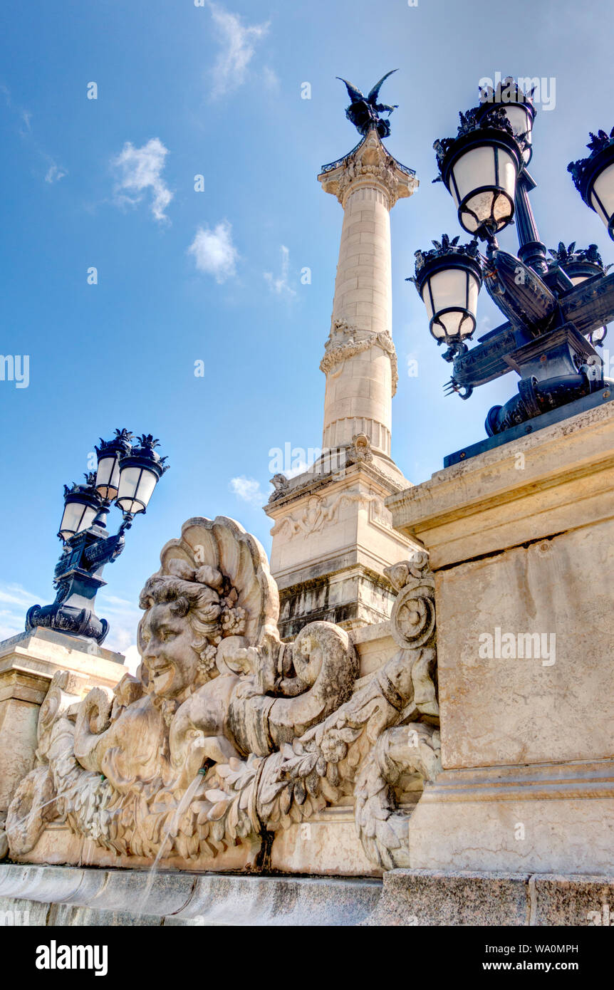 Bordeaux, Place des Quinconces Stock Photo - Alamy