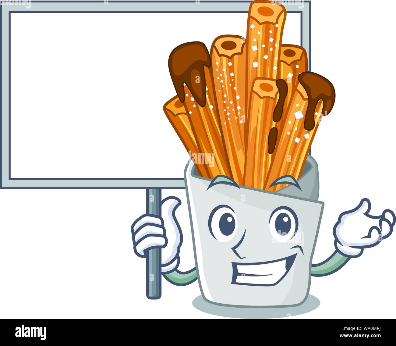 Bring board churros with in the cartoon shape Stock Vector Image & Art ...
