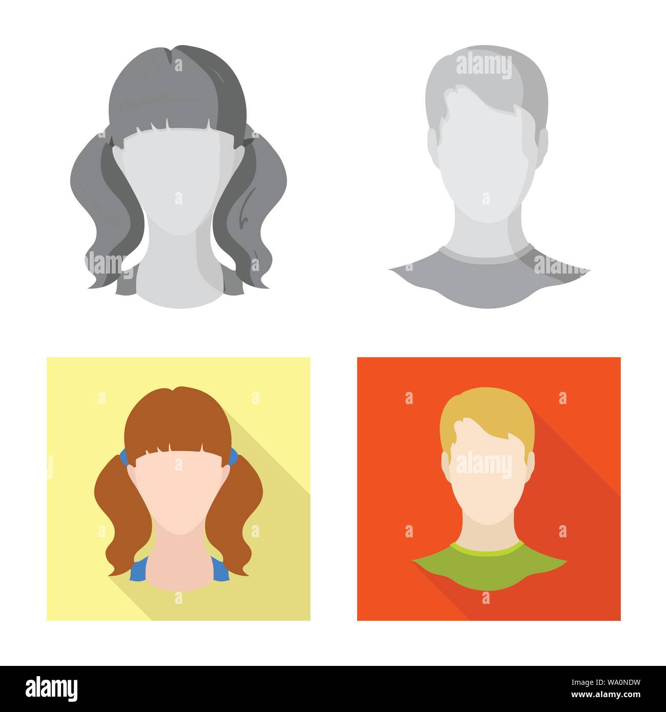 Vector illustration of professional and photo sign. Set of professional ...