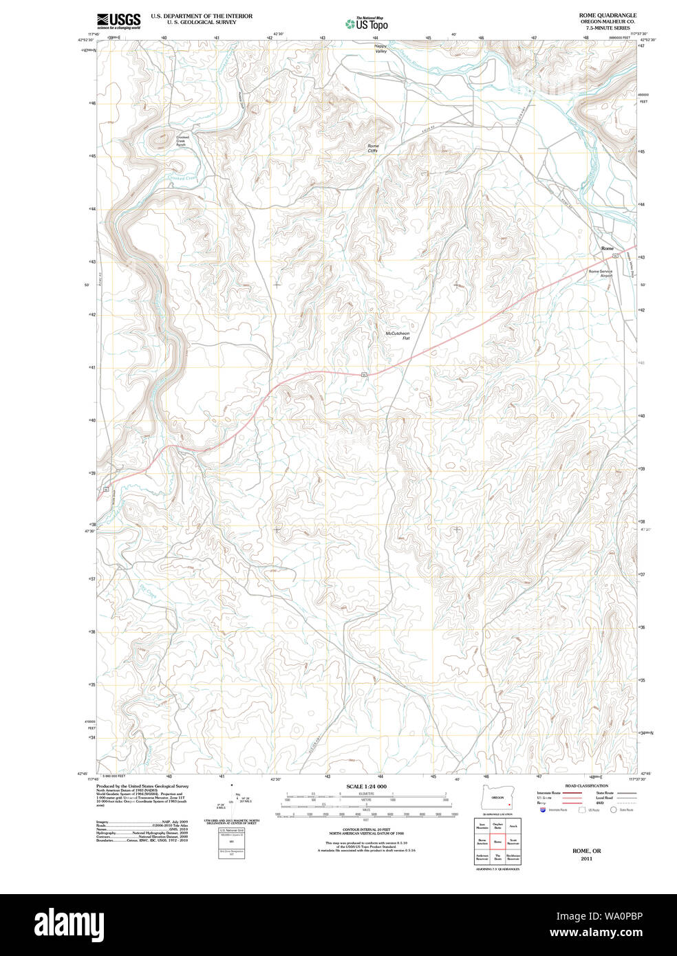 Rome oregon map hi-res stock photography and images - Alamy