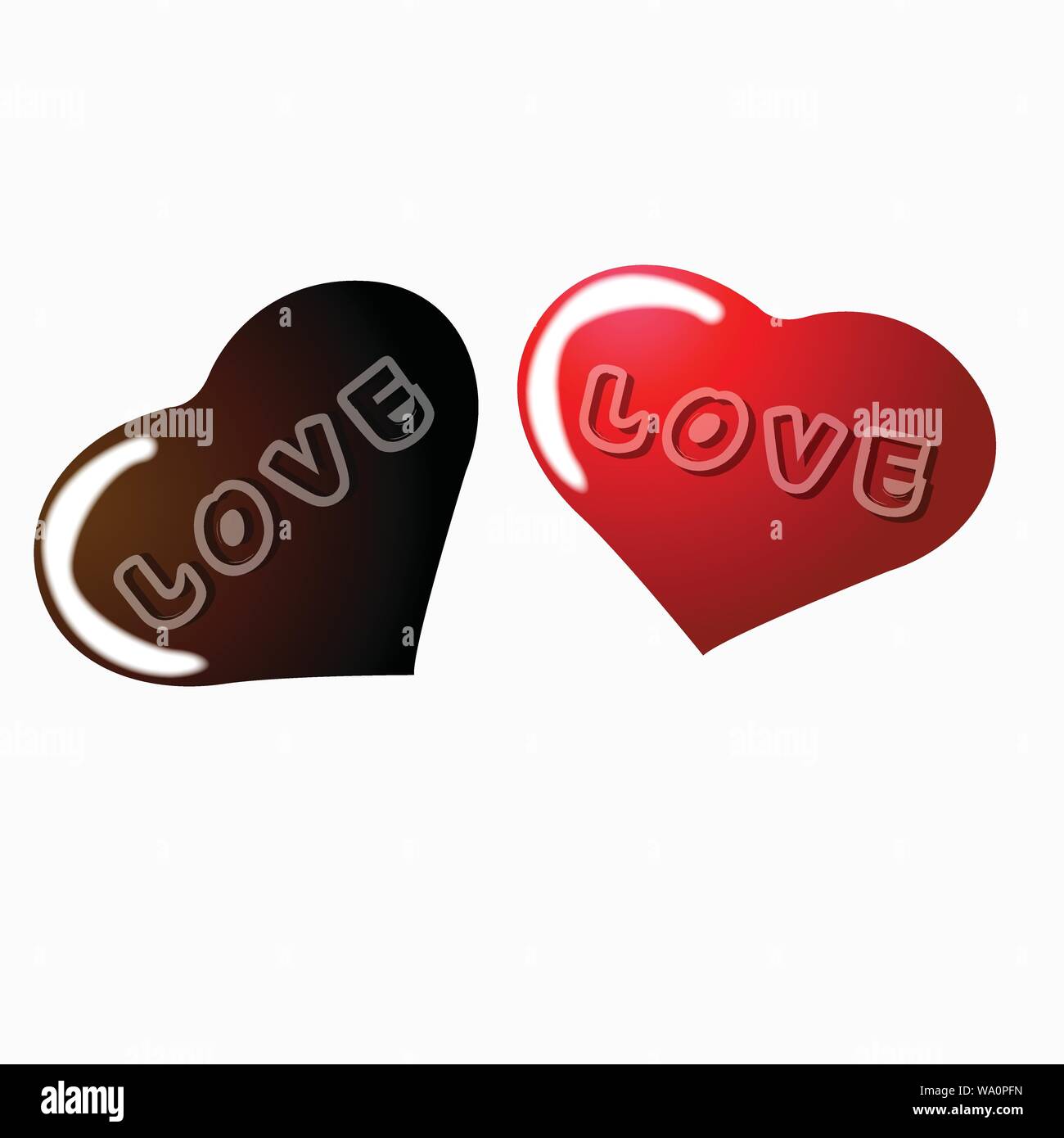 Vector illustration of a heart of love Stock Vector Image & Art - Alamy
