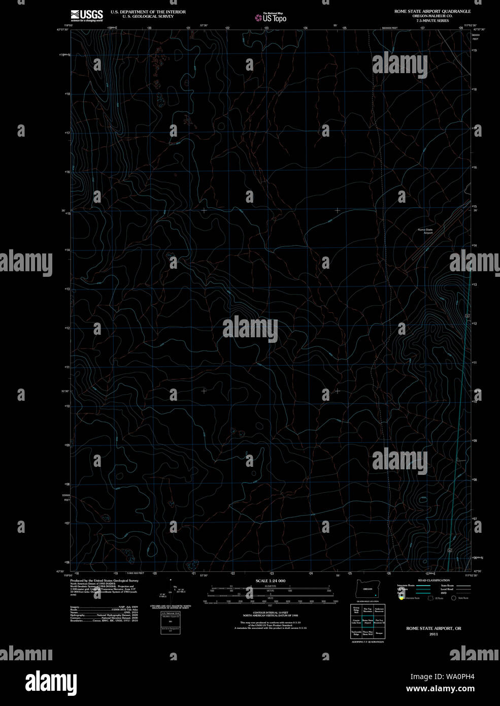 Map of rome oregon hi-res stock photography and images - Alamy