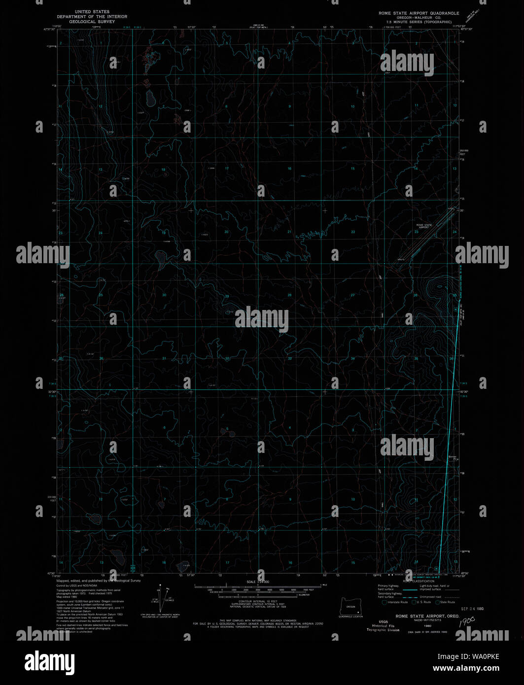 Rome oregon map hi-res stock photography and images - Alamy