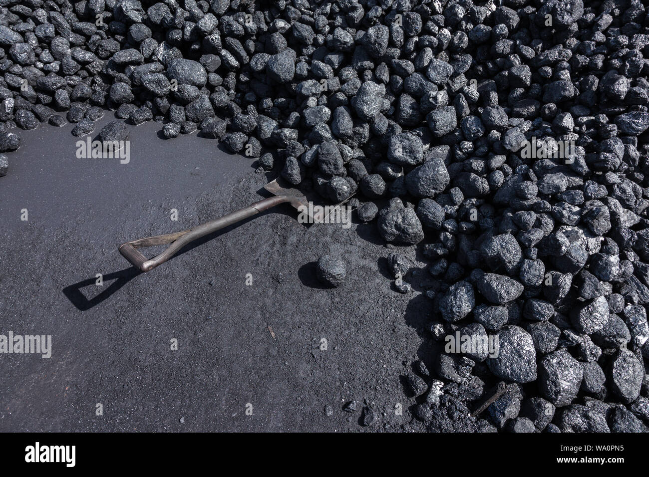 Coal stored at a depot Stock Photo - Alamy