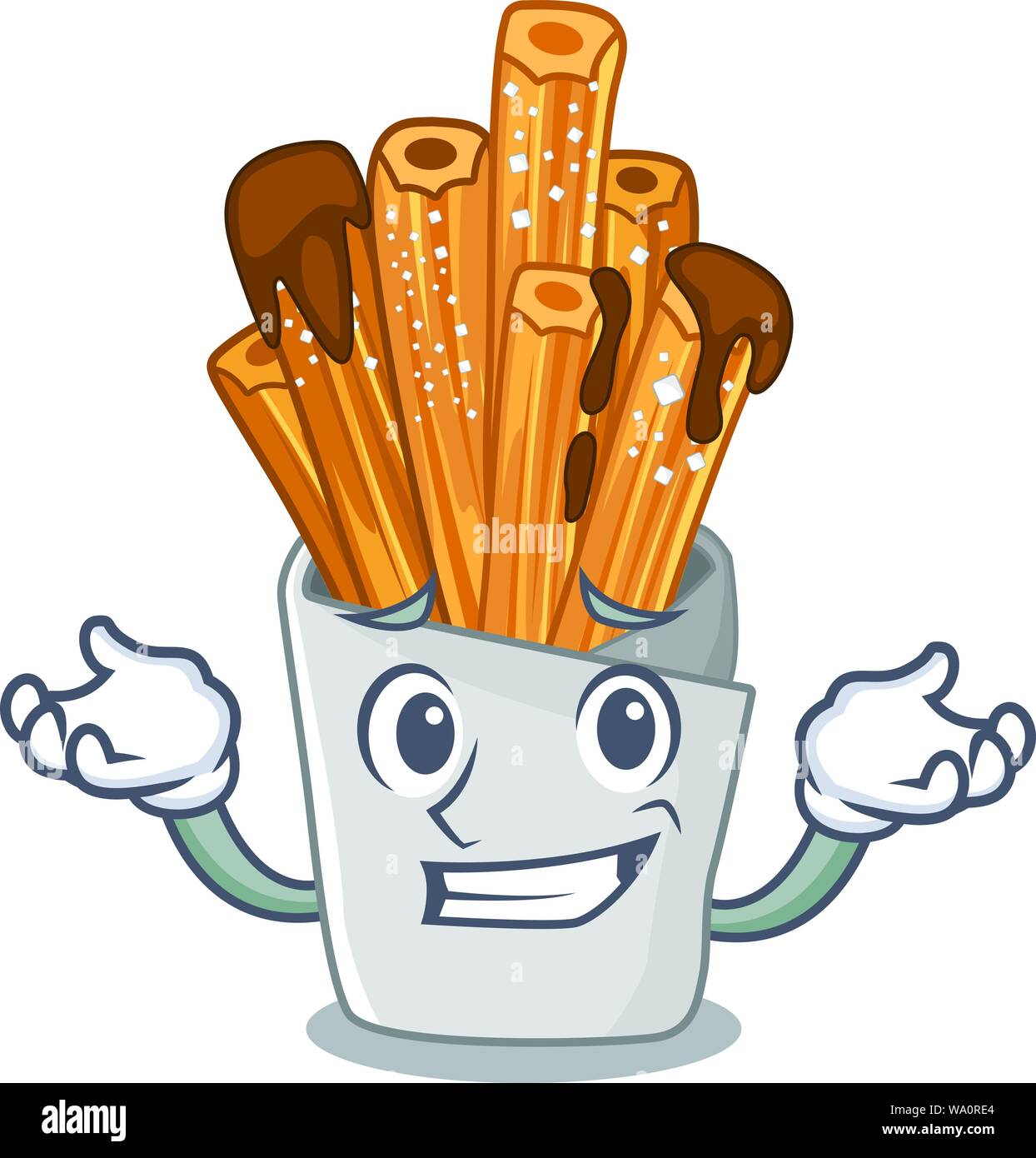 Grinning churros isolated with in the cartoon Stock Vector Image & Art ...
