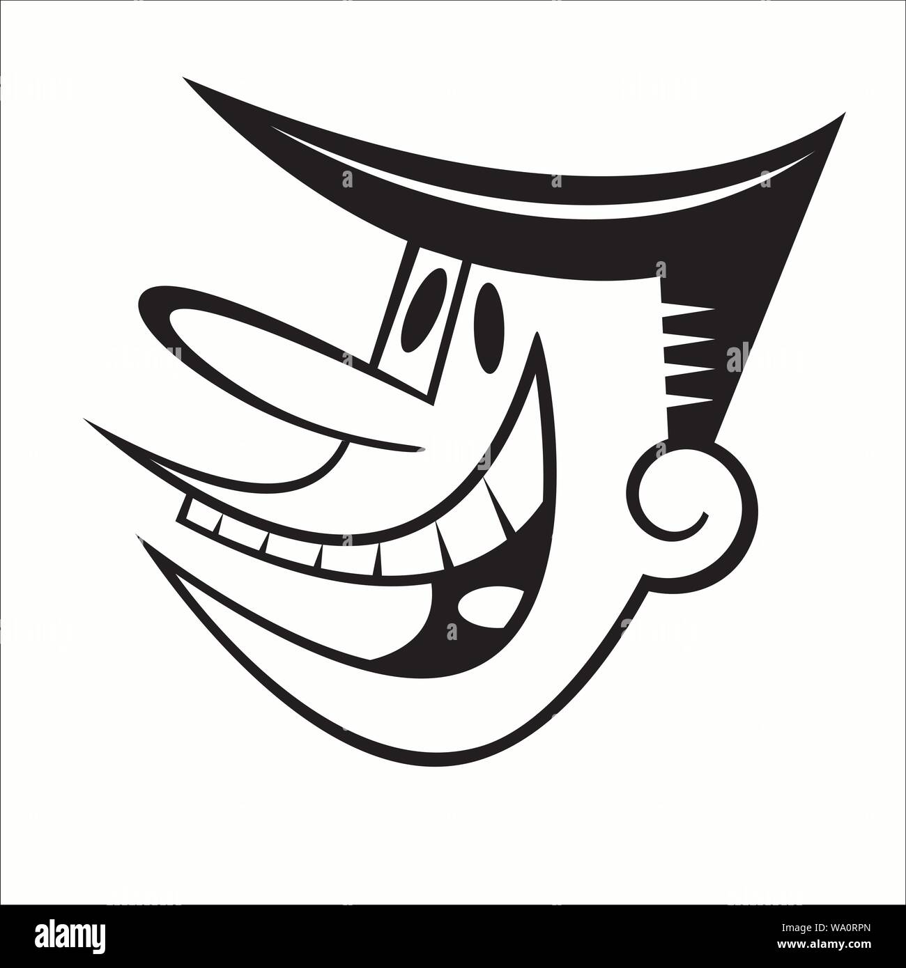 Vector illustration of funny person character Stock Vector Image & Art ...