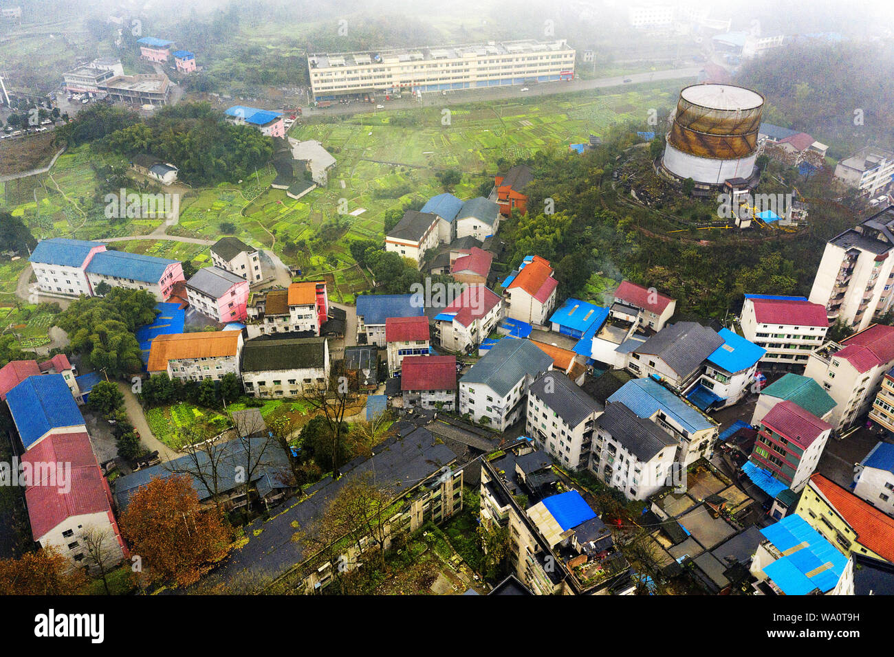 Chongqing rural residential areas Stock Photo - Alamy