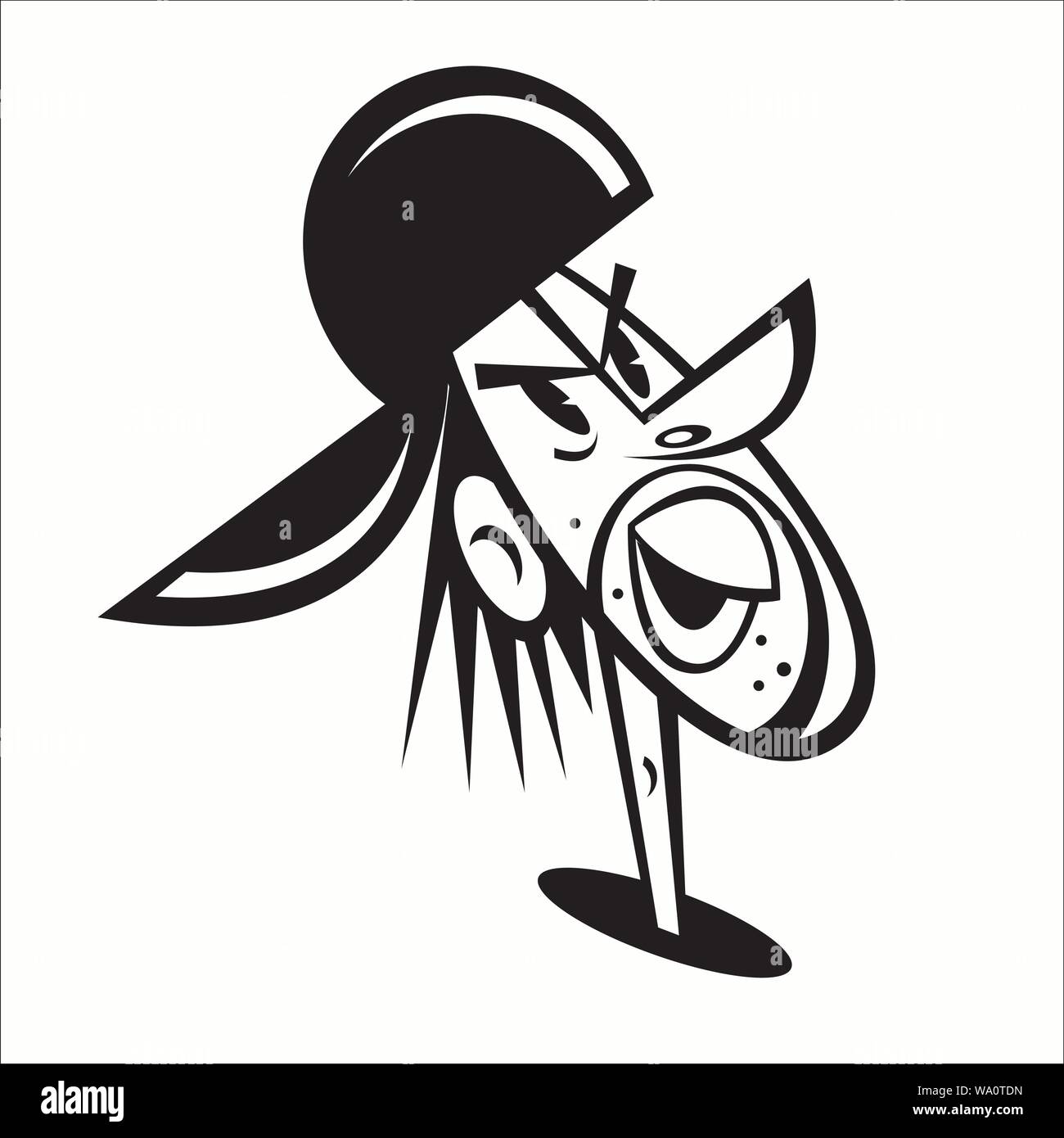 Vector illustration of funny person character Stock Vector Image & Art ...