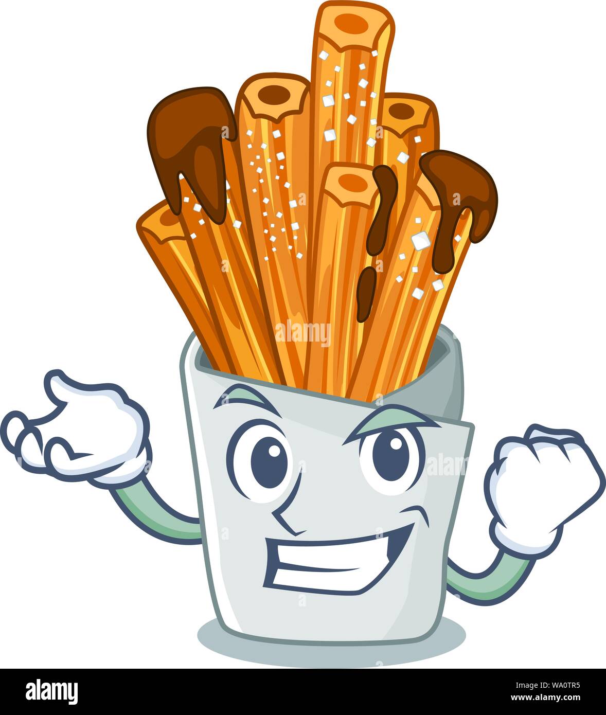 Successful churros isolated with in the cartoon Stock Vector Image ...