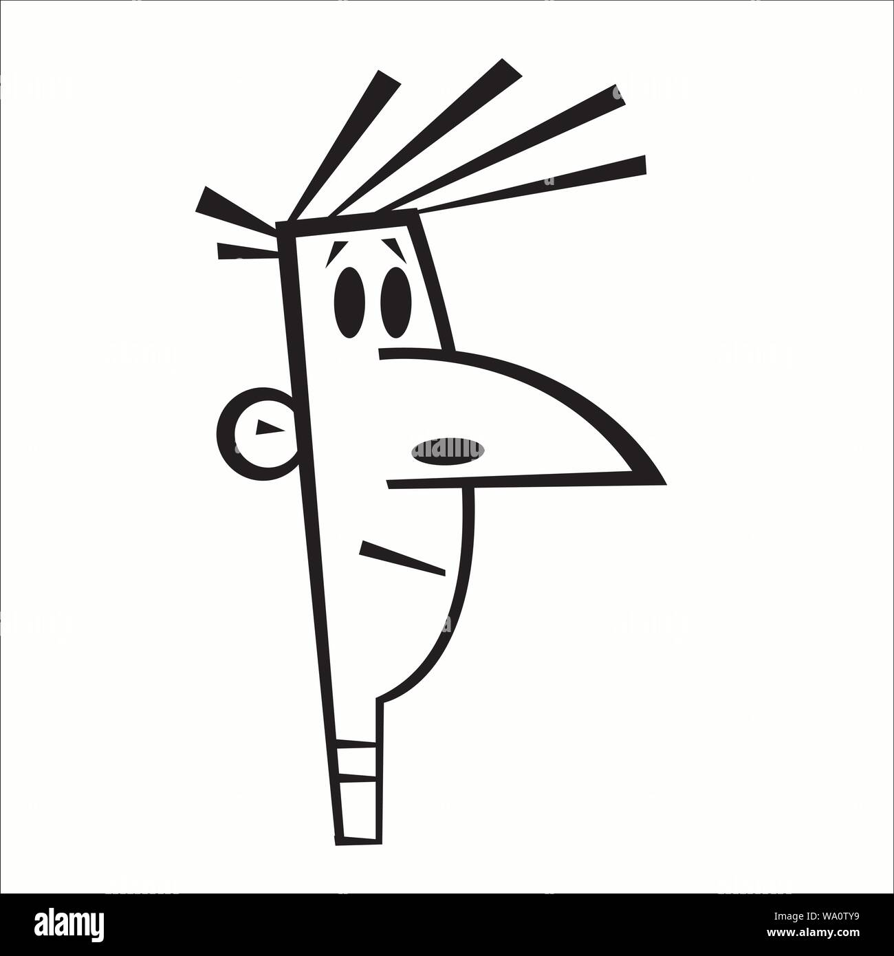 Vector illustration of funny person character Stock Vector Image & Art ...