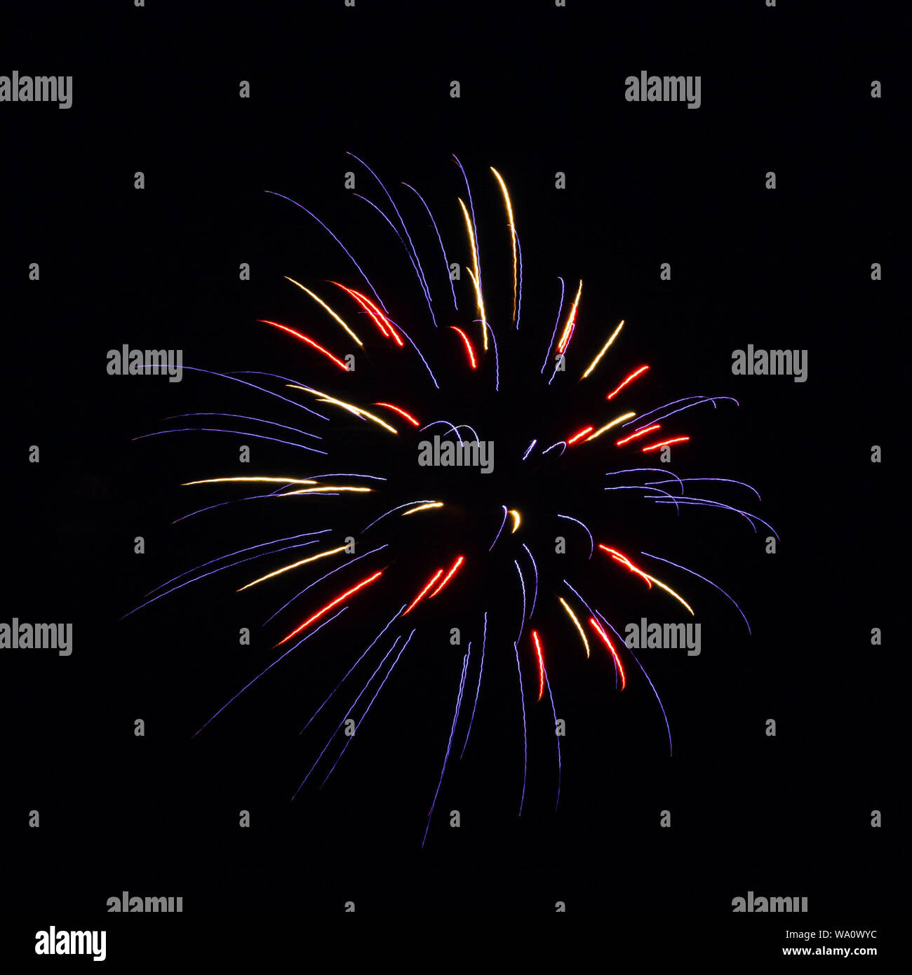 Colorful fireworks explode during an Independence Day celebration Stock ...