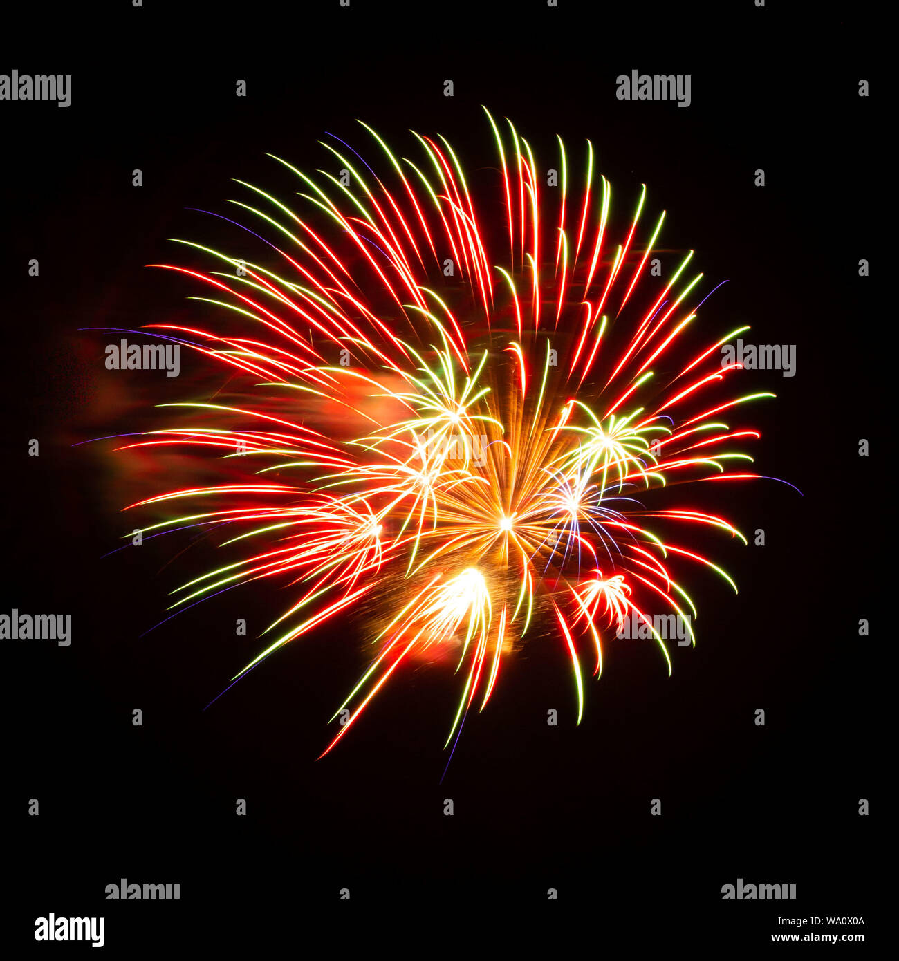 Colorful fireworks explode during an Independence Day celebration Stock ...