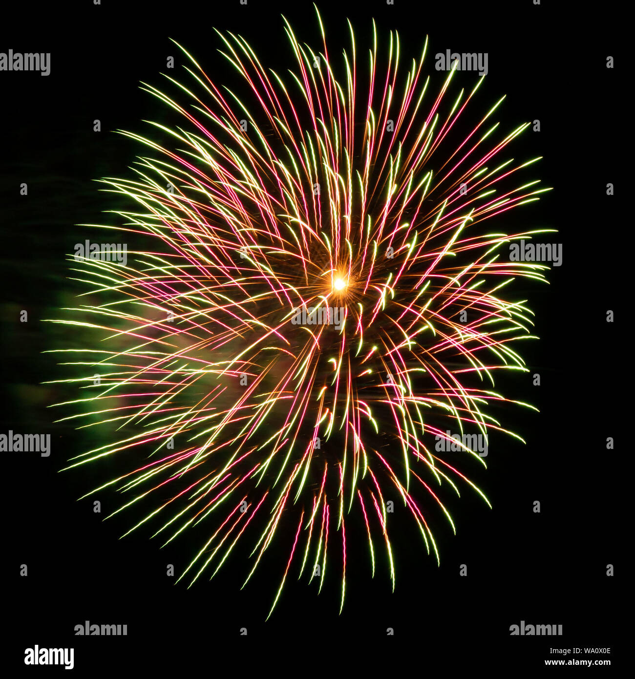 Colorful fireworks explode during an Independence Day celebration Stock ...