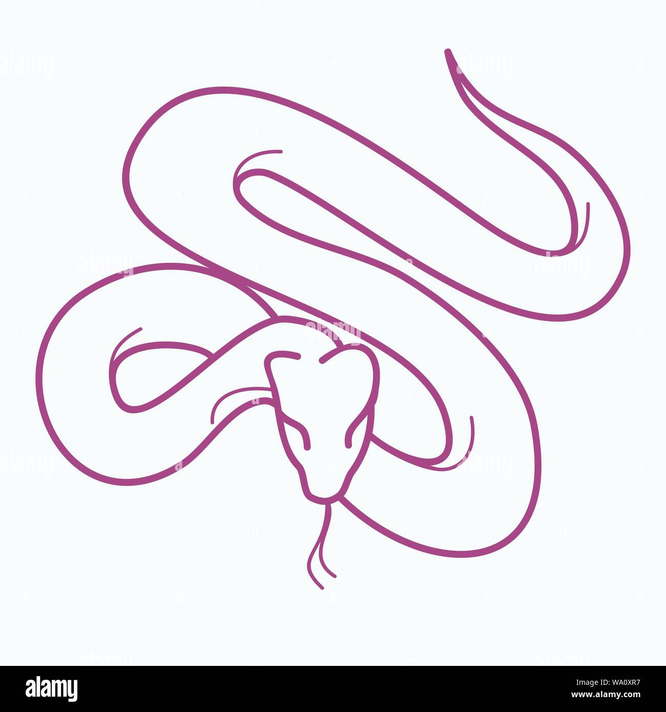 vector illustration of snake for tattoo designs and other designs Stock ...