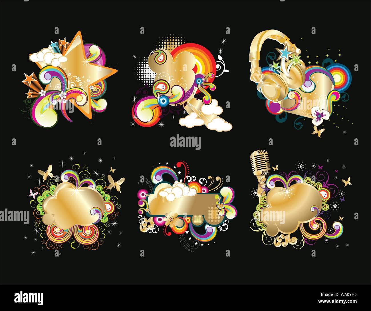 vector collection of abstract background patterns Stock Vector Image ...