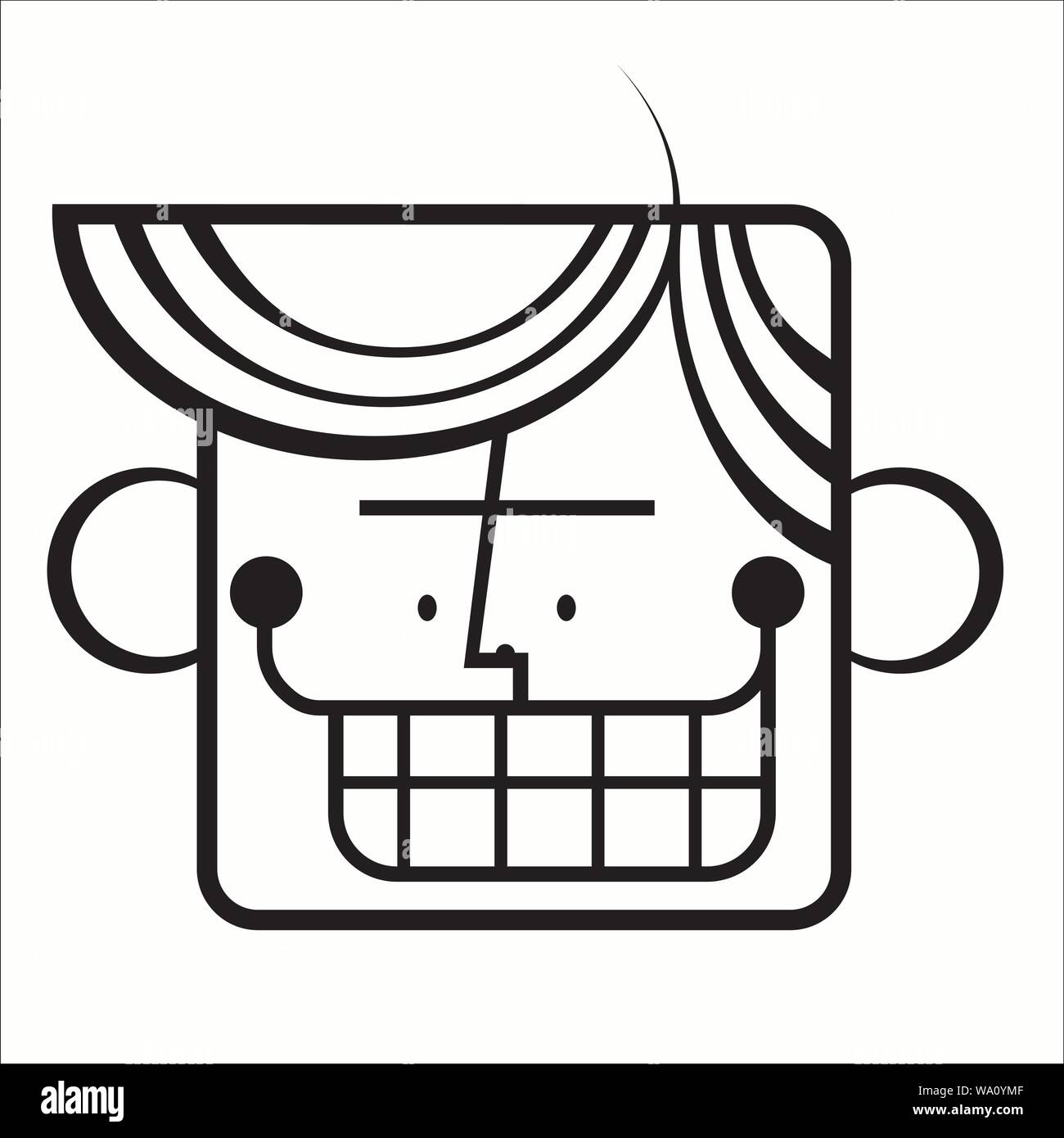 Vector illustration of funny person character Stock Vector Image & Art ...