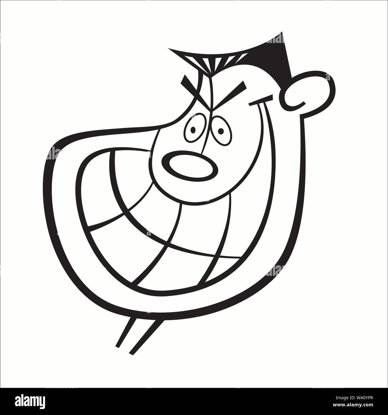 Vector illustration of funny person character Stock Vector Image & Art ...