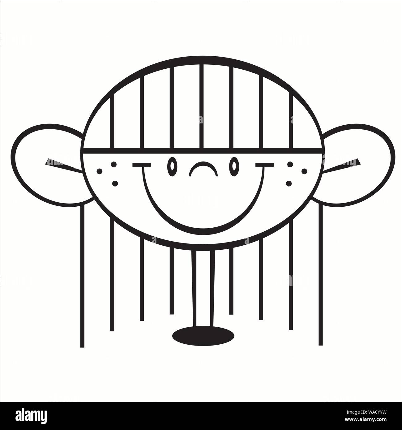 Vector illustration of funny person character Stock Vector Image & Art ...