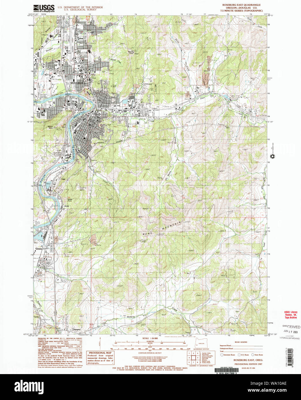 Map of roseburg oregon hi-res stock photography and images - Alamy