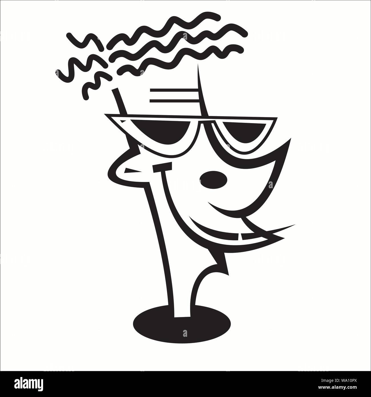 Vector illustration of funny person character Stock Vector Image & Art ...