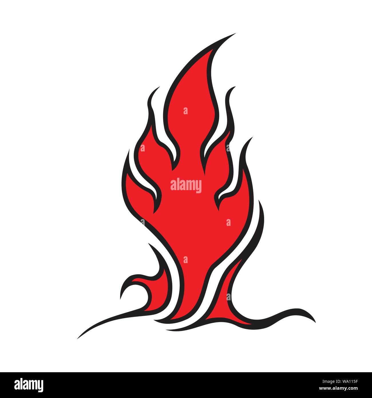 Vector illustration of fire tribal Stock Vector Image & Art - Alamy