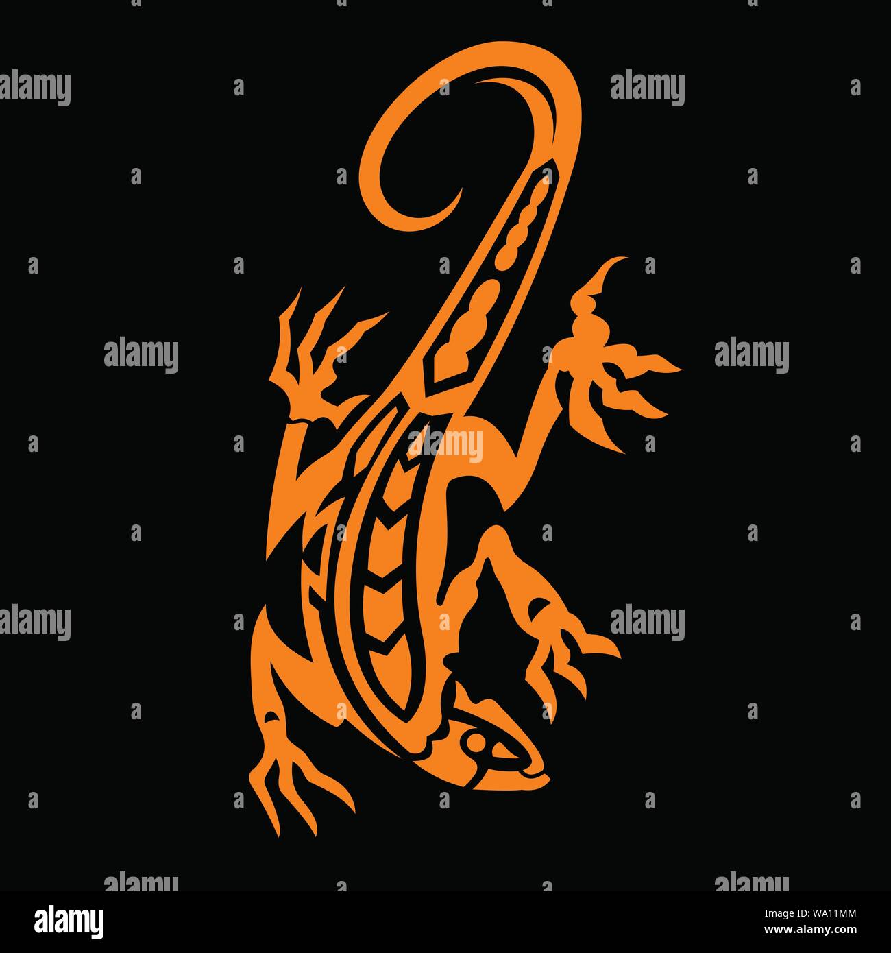 lizard vector illustration for tattoo designs and other designs Stock ...