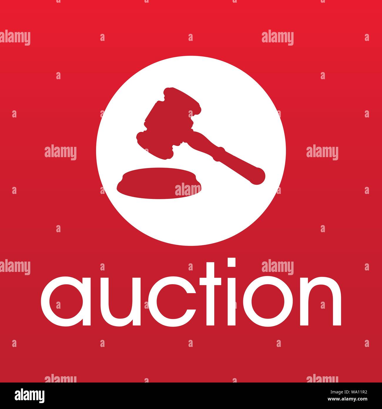 Vector logo for bidding and auctions Stock Vector Image & Art - Alamy