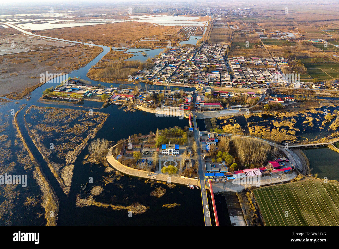 Aerial baiyang lake scenery Stock Photo - Alamy