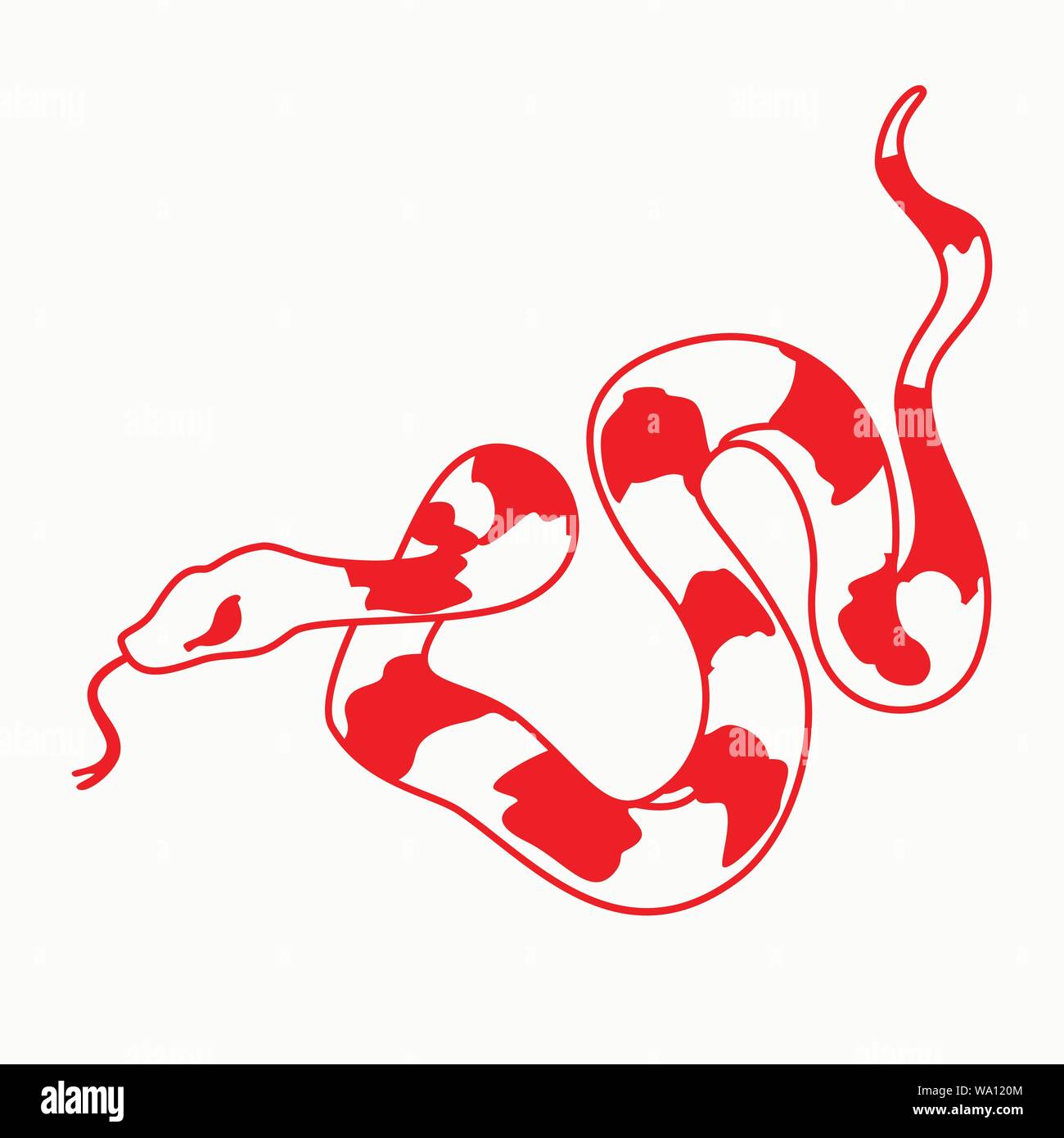 vector illustration of snake for tattoo designs and other designs Stock ...
