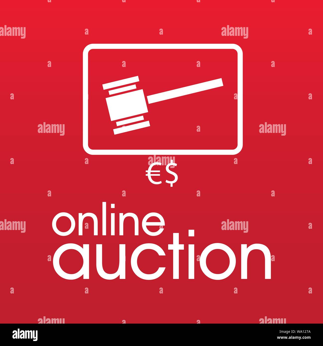 Vector logo for bidding and auctions Stock Vector Image & Art - Alamy