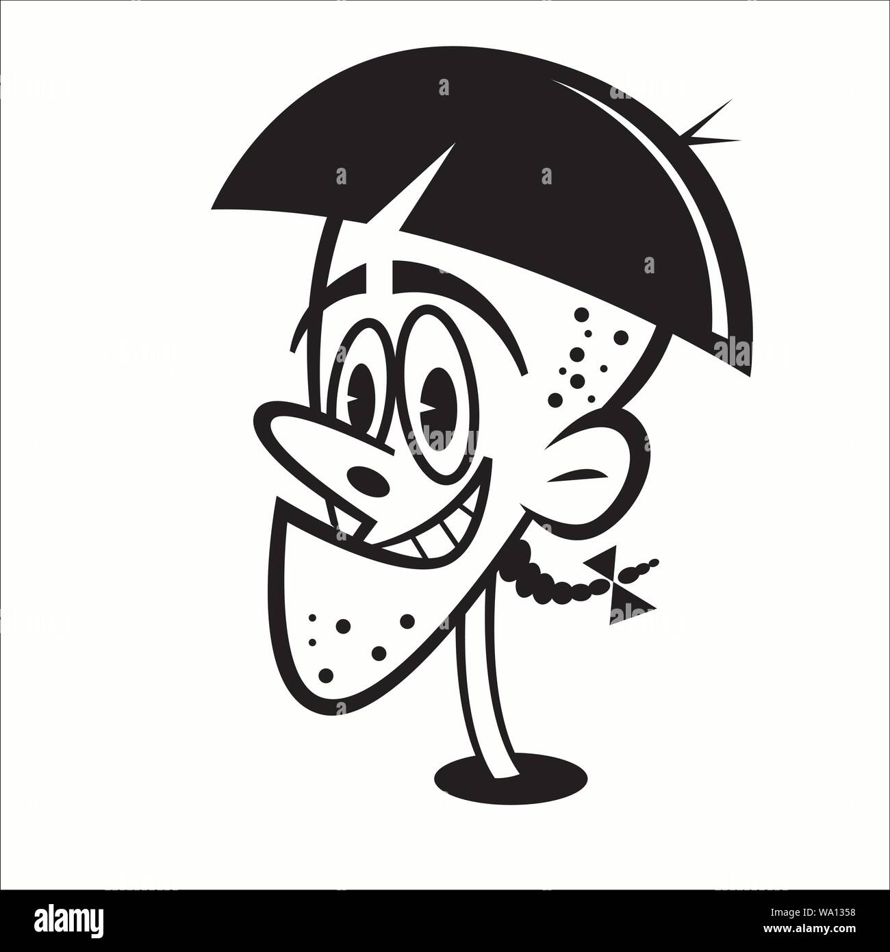 Vector illustration of funny person character Stock Vector Image & Art ...