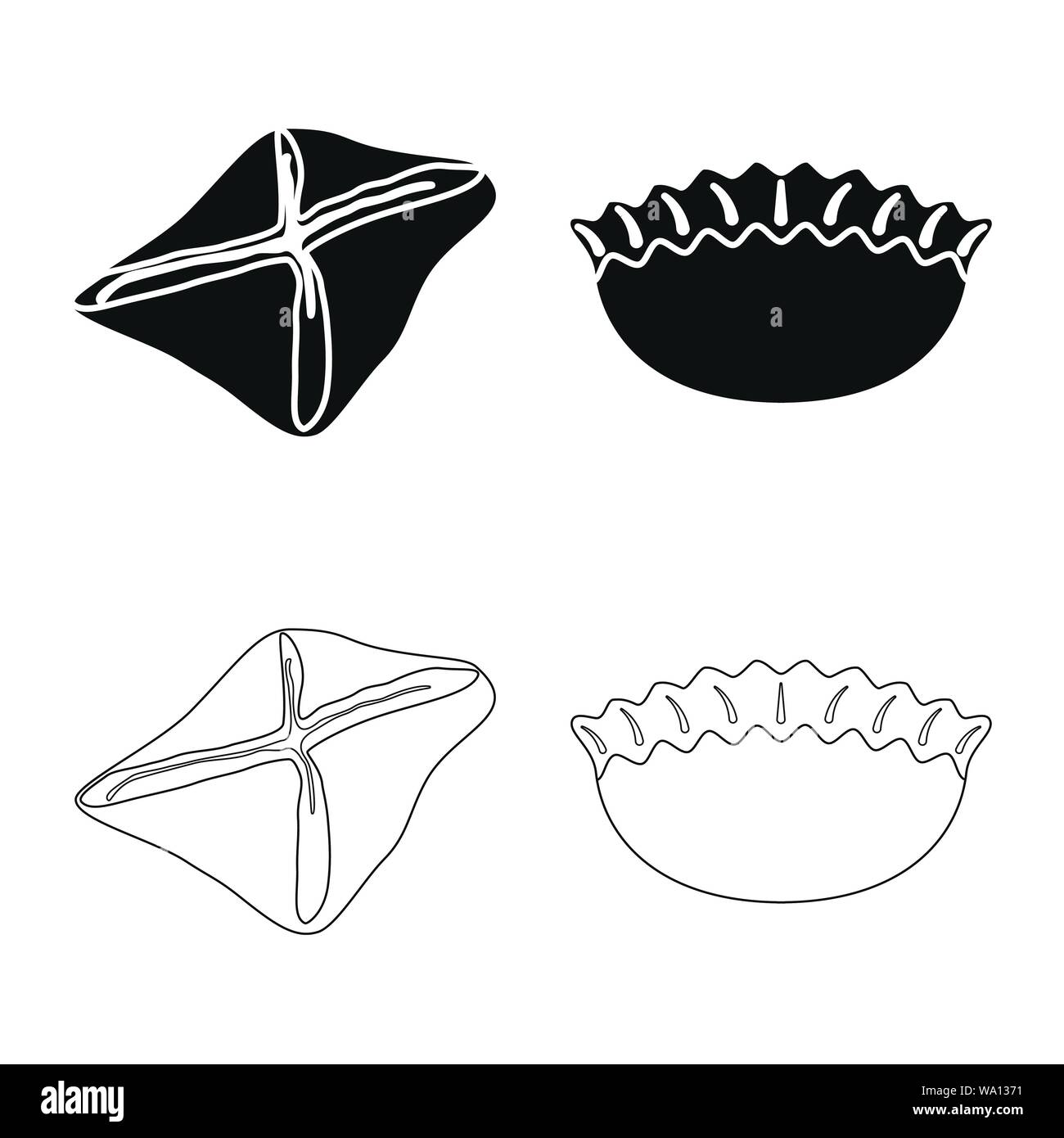Vector design of products and cooking logo. Set of products and ...