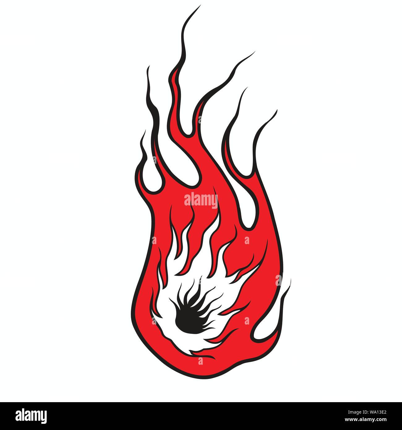 Vector illustration of fire tribal Stock Vector Image & Art - Alamy