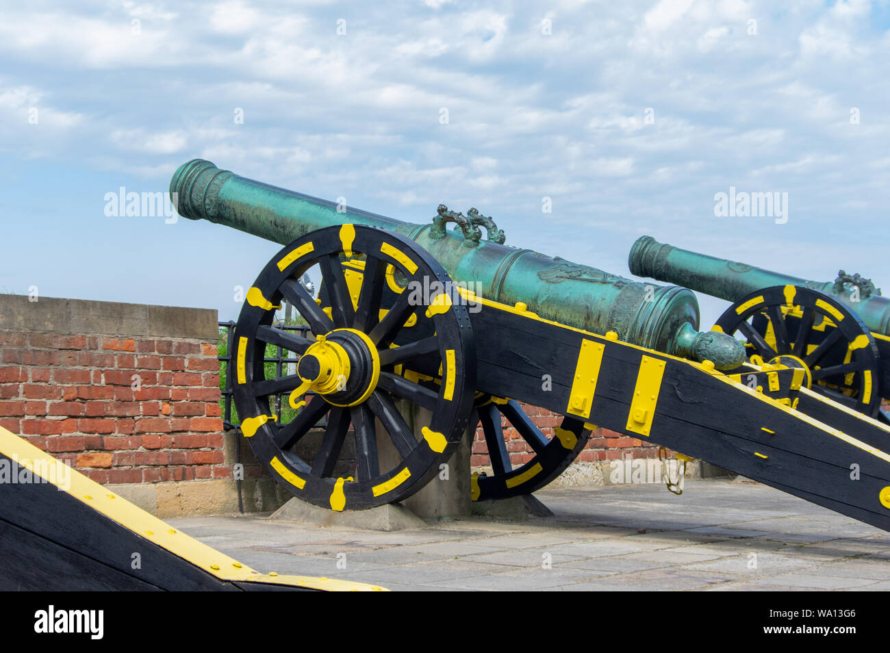 detail of defence cannon at Fortress Königstein Stock Photo - Alamy
