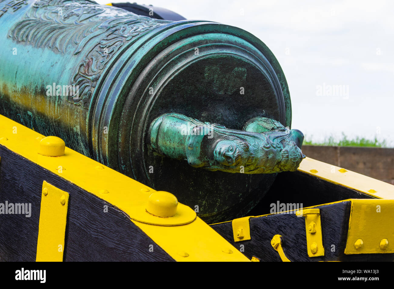 detail of defence cannon at Fortress Königstein Stock Photo - Alamy
