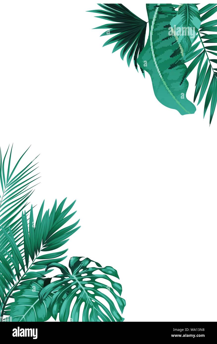 Tropical leaves forest background Stock Vector Image & Art - Alamy