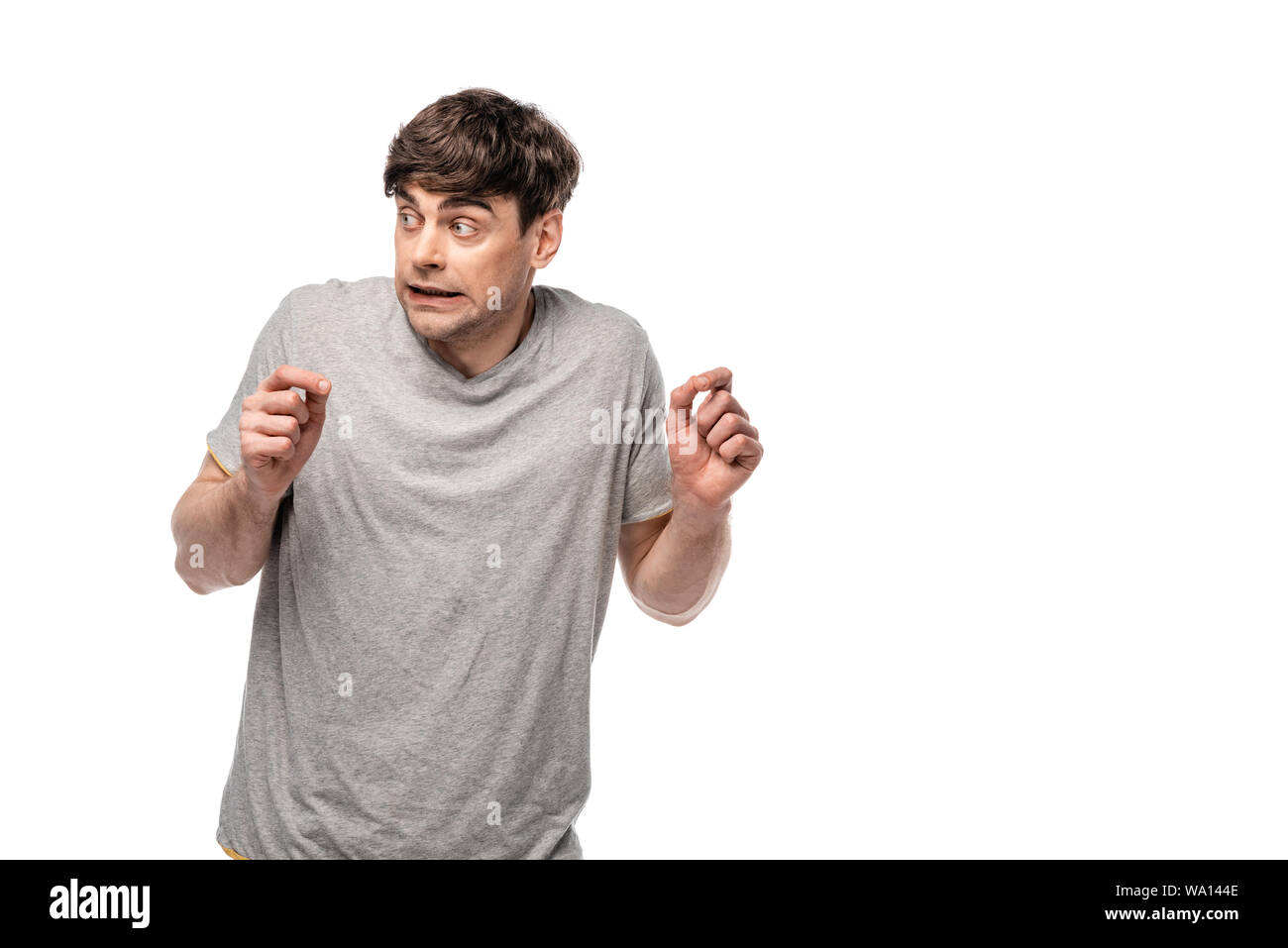 Scared person Cut Out Stock Images & Pictures - Alamy