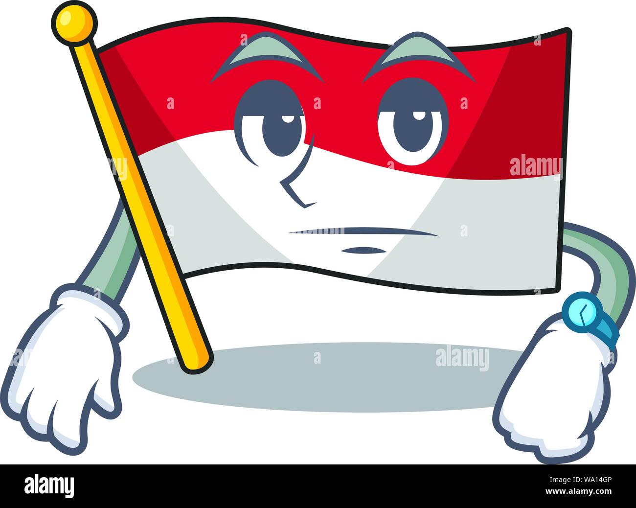 Waiting flag indonesia isolated in the mascot Stock Vector Image & Art ...